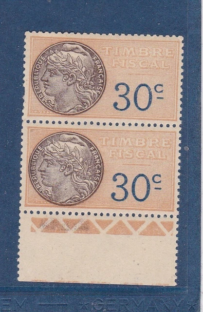 TIMBRE FISCAL FRANCE 30C. Paire-N**Tb-Voir Scan-Z393 EUR 1,00 - PicClick FR
