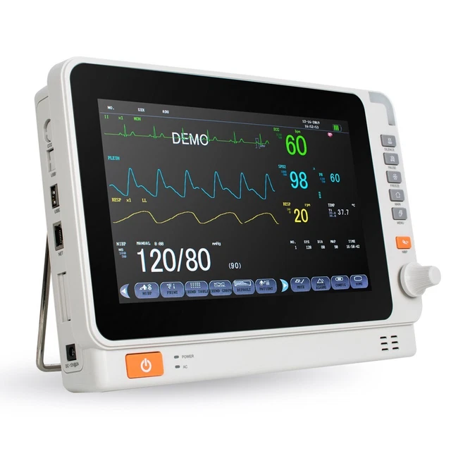 10'' PATIENT VITAL Signs ICU Monitor Multi-Parameter ECG NIBP RESP TEMP ...
