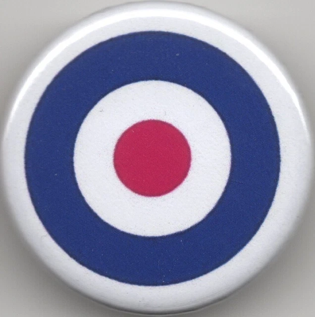 TARGET PIN BUTTON Badge 25mm - MOD QUADROPHENIA VESPA LAMBRETTA SCOOTER ...