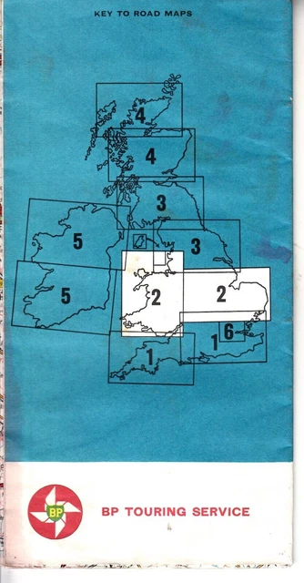 MAP - BP Road Map Of Central £6.00 - PicClick UK