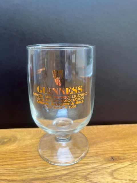 VINTAGE GUINNESS HALF Pint Goblet - Whitby event 14 March 1990 Glass ...