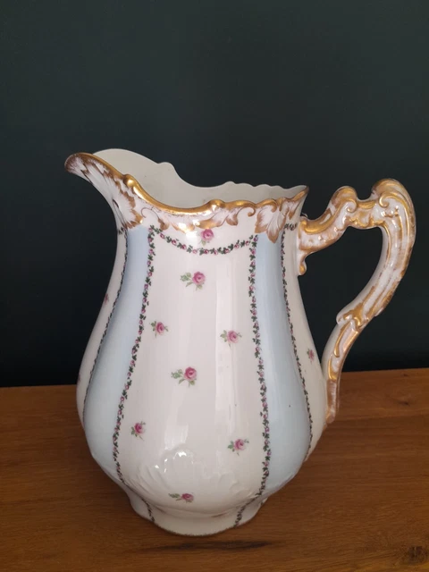 GRAND PICHET-BROC DE toilette-porcelaine de limoges-bleu-barbeaux ... GRAND PICHET-BROC DE toilette-porcelaine de limoges-bleu-barbeaux ...