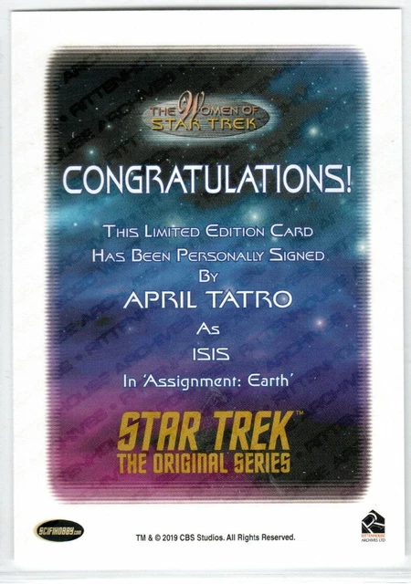 FEMMES OF STAR TREK ART & IMAGES April Tatro as Isis WOST TOS ...