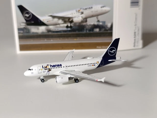 HERPA WINGS LUFTHANSA Airbus A319 "Lu & Cosmo" D-AILU 534451 1:500 EUR 74,90 - PicClick DE