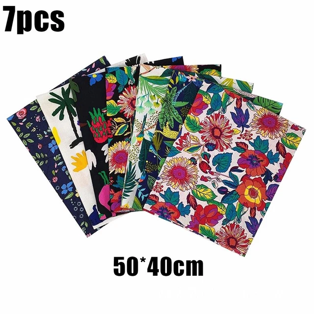 PATCHWORK À COUDRE à faire soi-même tissu coton ordinaire 7 pièces ...