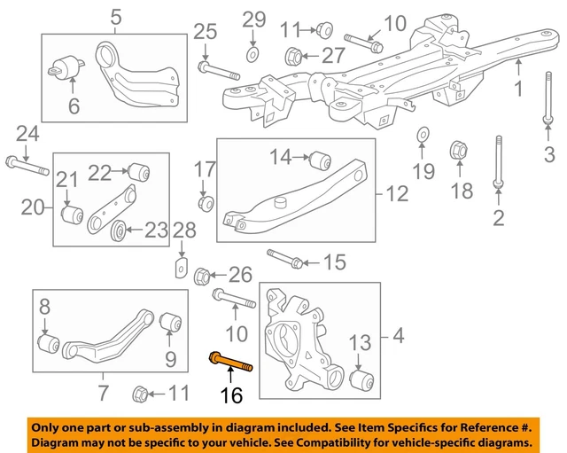 GM OEM REAR Suspension-Lower Control Arm Bolt 13219184 $35.86 - PicClick