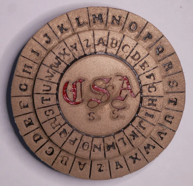 CONFEDERATE CIPHER DISC replica, Civil war / Réplique de disque ...