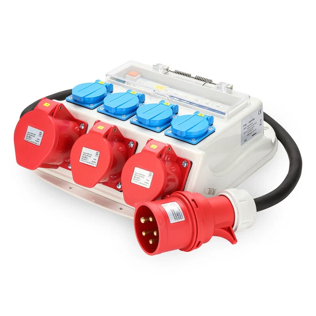 STROMVERTEILER ADAPTER BAUSTROMVERTEILER CEE Industrie Kraftstrom ...