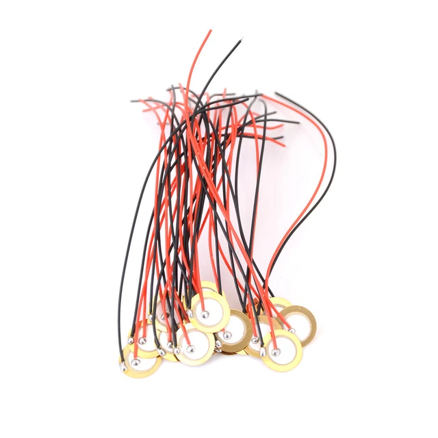 20PCS 12MM PIEZO Elements Sounder Sensor Trigger Drum Disc + wire coNW ...