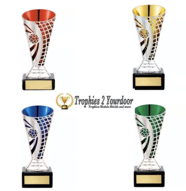 DEFENDER FOOTBALL TROPHY Award 3 Sizes 4 Colours Free Engraving £10.72 ...