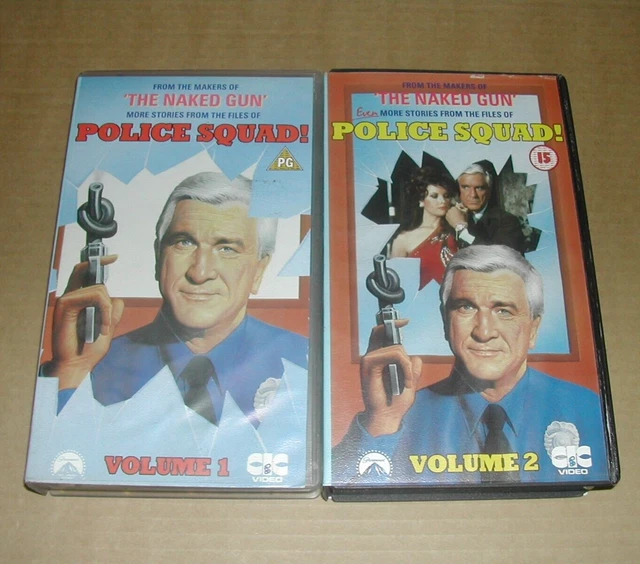 POLICE SQUAD VOL 1 & 2 VHS video tape lot - Leslie Nielsen Naked Gun TV ...