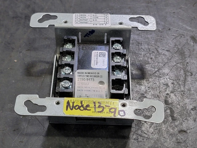 SIMPLEX TIME RECORDER Co. Mapnet 2-Point I/O Module 2190-9173 $47.45 ...