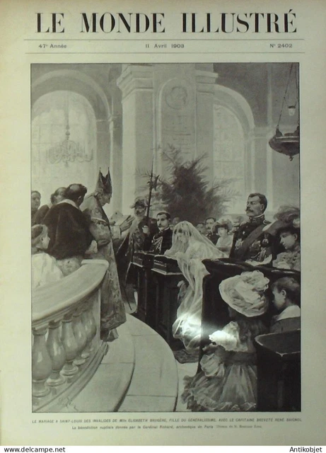 MONDE ILLUSTRÉ 1903 n°2402 Palestine Jérusalem Kastinia Michmar Mikweh ...
