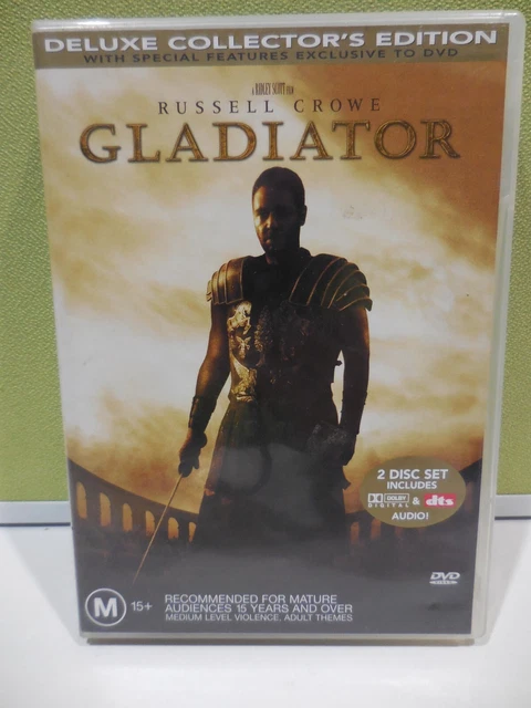 GLADIATOR. RUSSELL CROWE. Dvd. Deluxe Collectors Edition, 2 Disc Set. (B19) $6.99 - PicClick AU