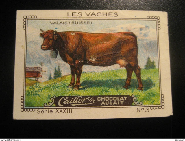 VALAIS SWITZERLAND VACHE Vaches Cow Cows Cailler Chocolate Cocoa Milk ...
