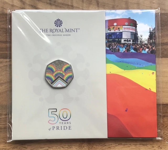 50 YEARS OF PRIDE - 2022 COMMEMORATIVE 50p COIN - ROYAL MINT COLLECTORS ...