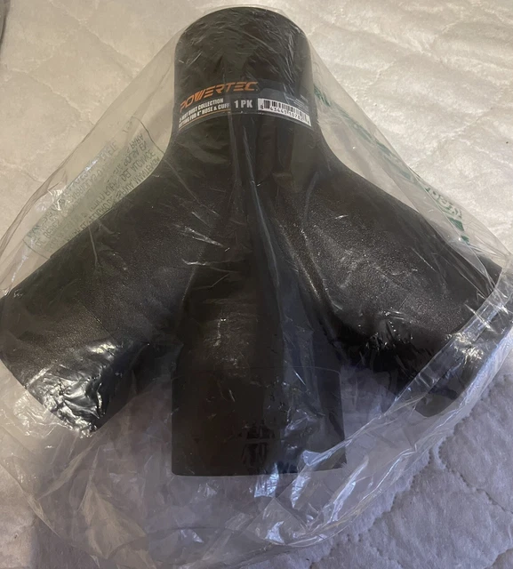 POWERTEC 70275 3-WAY Dust Collection Fitting w/Y Shaped Design for 4 in ...