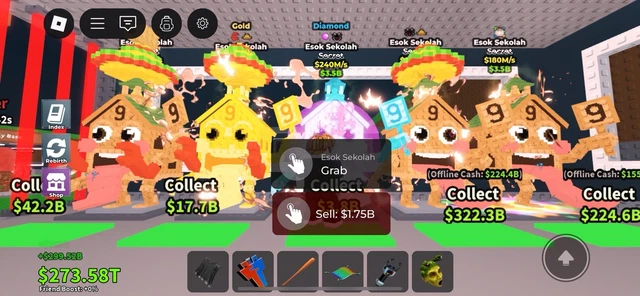 240M/S DIAMOND ESOK Sekholah Steal A Brainrot £11.87 - PicClick UK