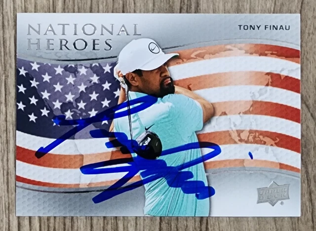 CARTE DE GOLF Tony Finau signée 2024 Upper Deck #NH-23 voiture golfeur ...