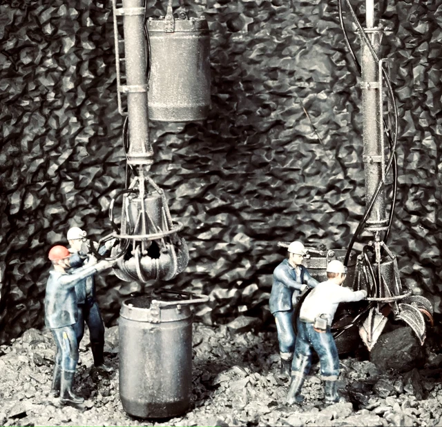 SDAG WISMUT TEUF Brigade Schacht Uran Bergbau Teufe H0 1:87 Bausatz 3D ...