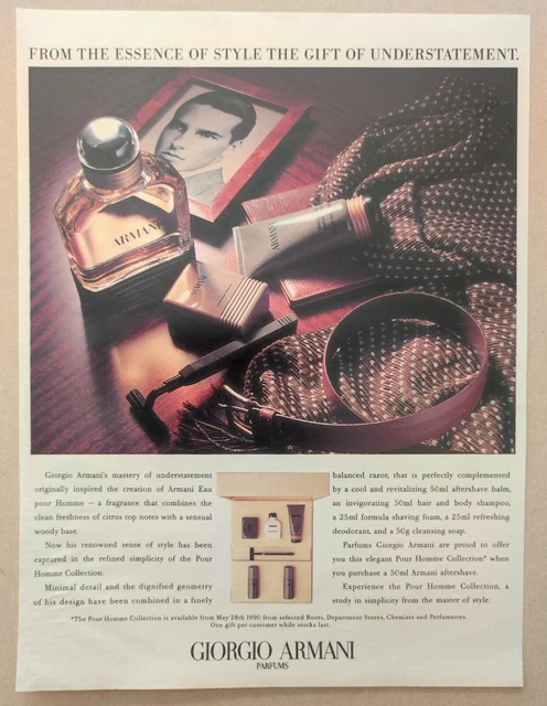 GIORGIO ARMANI GIFT set Original UK Press Advert 1990 £5.91 - PicClick UK