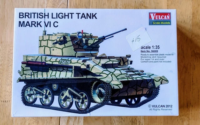 VULCAN MODELS 1/35 British light tank mark VI C £21.52 - PicClick UK