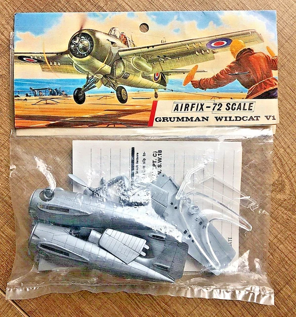 MAQUETTE AIRFIX AVION Grumman Wildcat V1 Complet - 1/72ème - Jouet ...