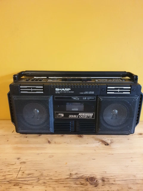 VINTAGE SHARP STEREO Radio Double Cassette Recorder Model Wq-T234 (Bk) £52.50 - PicClick UK