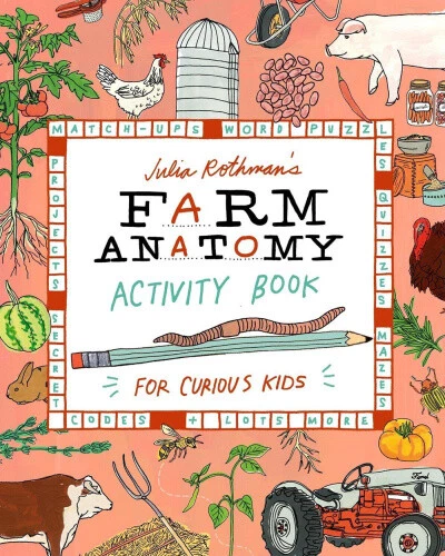 JULIA ROTHMAN'S FARM Anatomy Activity Book: Match-Ups, Word Puzzles ...