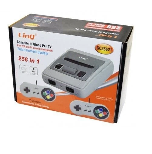 CONSOLE DE JEU Retro Arcade Jeux 16 Bit 256 Jeux Manette de Jeu Linq ...