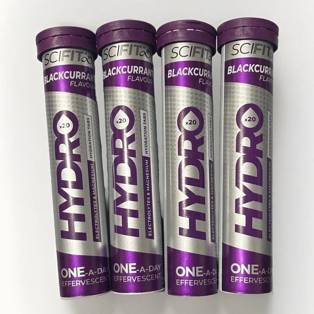 80 SCI-FIT HYDRO+ Electrolyte & Magnesium Hydration Tabs Blackcurrant ...