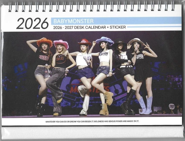 BABY MONSTER PHOTO Calendar 2026 & 2027 K-POP 2025.11-1 £25.20 ...