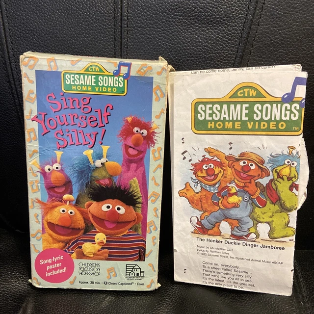 SESAME SONGS STREET Sing Yourself Silly VHS Song Lyric Poster Ernie ...