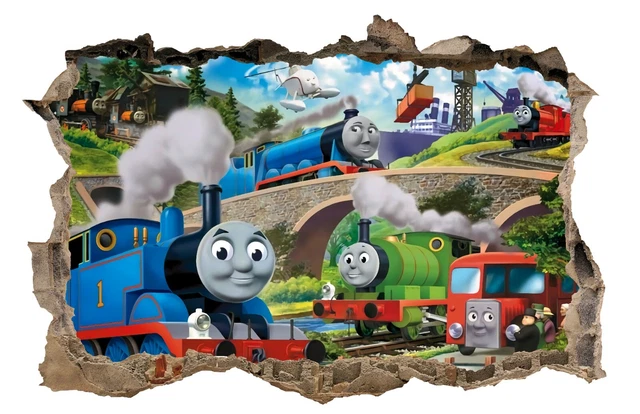 THOMAS THE TANK Engine Hole in The Wall Art Sticker Kids Bedroom Boys ...