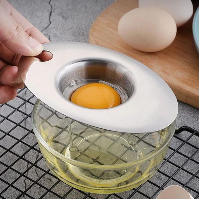 STAINLESS STEEL KITCHEN Sieve Egg Yolk White Separator Egg Extractor ...