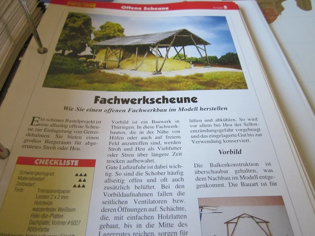 MODELLBAHN SCHRITT FÜR Schritt 5 B Offene Scheune Fachwerkscheune EUR 3 ...