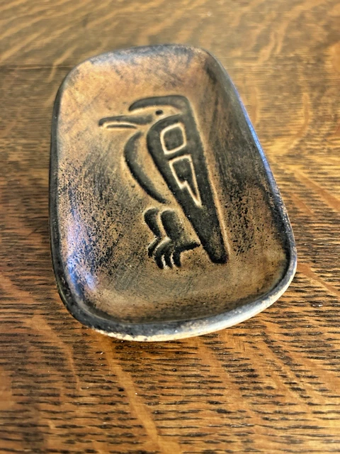TSIMSIAN RAVEN BC Clay Ruth Meechan Signed Mid Century Art Pottery Dish ...