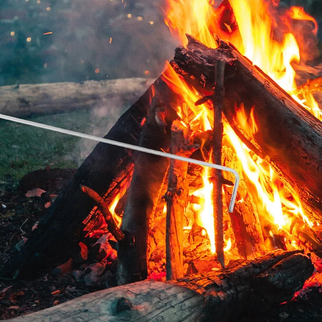 TISONNIER DE CHEMINÉE portatif au charbon de bois, tisonnier de Camping ...