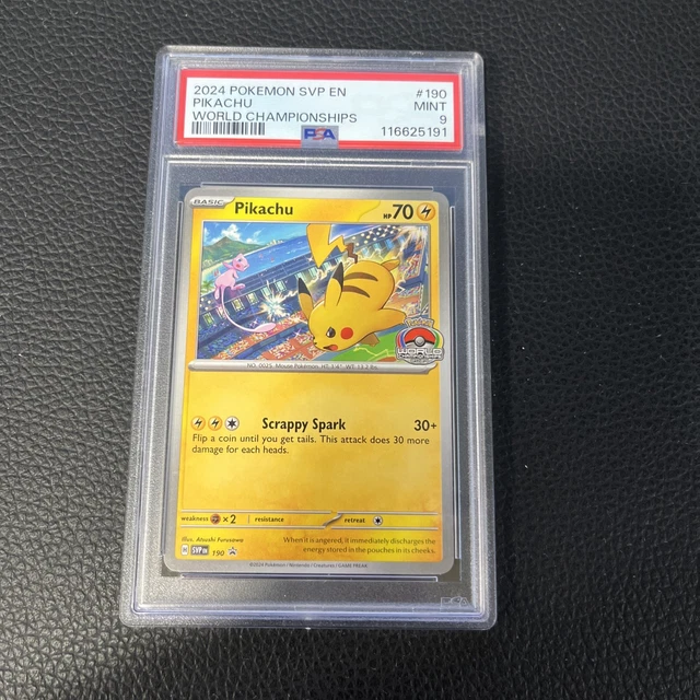 POKÉMON TCG PIKACHU SVP #190 WORLD CHAMPIONSHIPS PSA 9 MINT 🍃 £22.73 ...