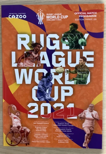 OFFICIAL RUGBY LEAGUE World Cup Programme 2021 / 2022 Issue 3 Covers 8 ...