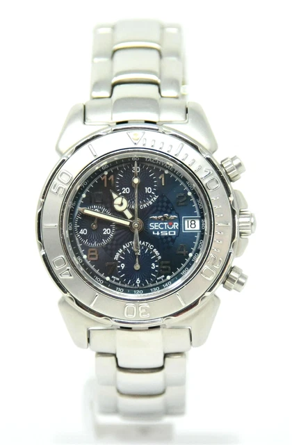 OROLOGIO SECTOR 450 chrono automatic watch swiss made cal valjoux 7750 ...