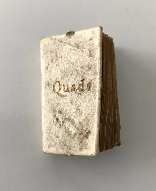 'QUADS FOR AUTHORS, Editors, & Devils' rare antique miniature book, pub ...
