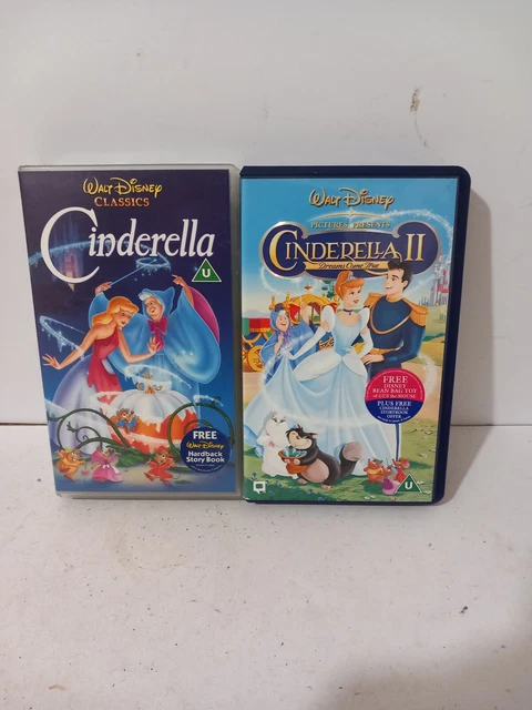 DISNEY VHS VIDEO Tapes cinderella double pack 1 and 2 dreams come true ...