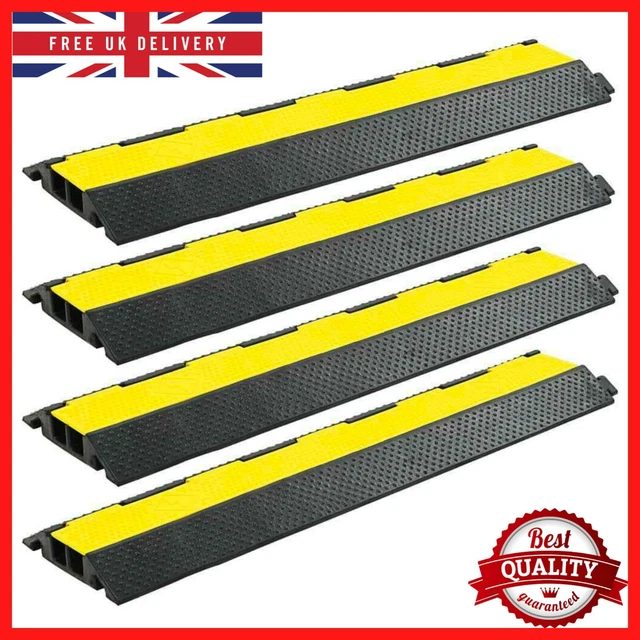 CABLE PROTECTOR RAMP Speed Bumps Rubber Floor Wire Road Cover Conduit ...