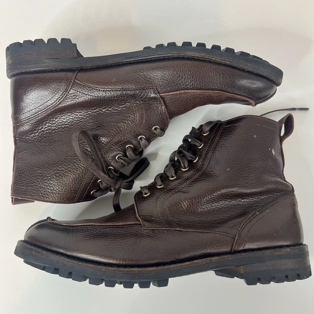 ALLEN EDMOND PORT Washington Dark Brown Leather Lace Ankle Boot-11 D ...