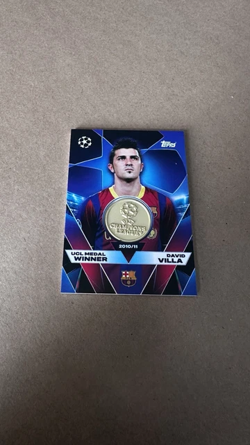 TOPPS MATCH ATTAX 2025/26 David Villa UCL Medal Winner FC Barcelona ...