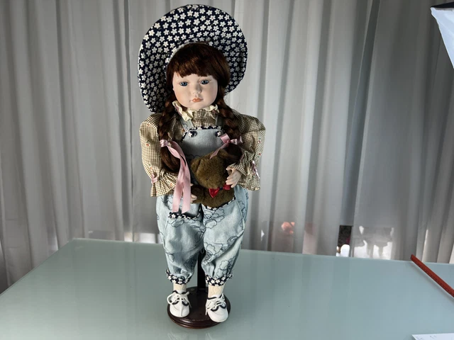 POUPON DE COLLECTION pour Collection,Porcelaine Poupée 55 Cm. en Parfaite EUR 31,28 - PicClick FR