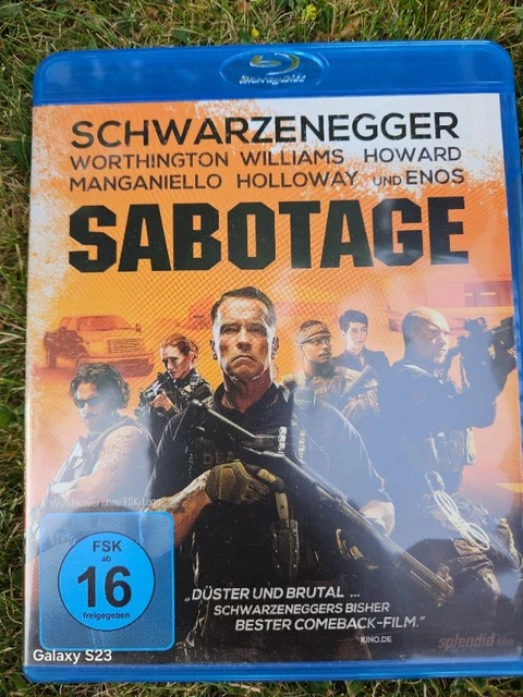 SABOTAGE BLU-RAY ARNOLD Schwarzenegger Action Thriller Verbrecherjagd ...