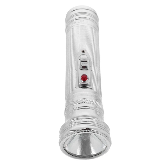 OLD-FASHIONED METAL FLASHLIGHT Vintage 80s Hand-Held Torch Battery ...