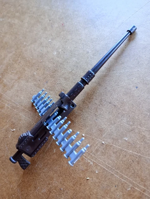 VINTAGE CHERILEA Jeep BROWN Machine Gun & Ammo belt part. No mount ...